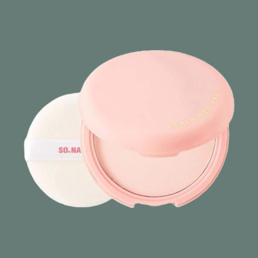 【SO NATURAL】蜜桃爽身粉餅 10g｜爽身蜜粉 蜜桃芳香 提亮 光滑 汗臭味out 韓國人氣品牌