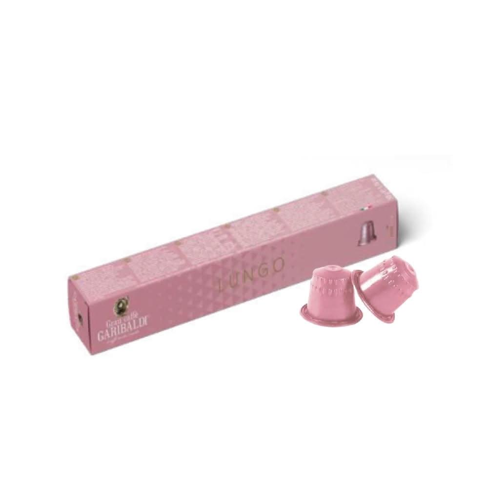 義大利原裝進口Garibaldi LUNGO 10顆/盒 Nespresso膠囊咖啡機適用最佳賞味期2026.02.07