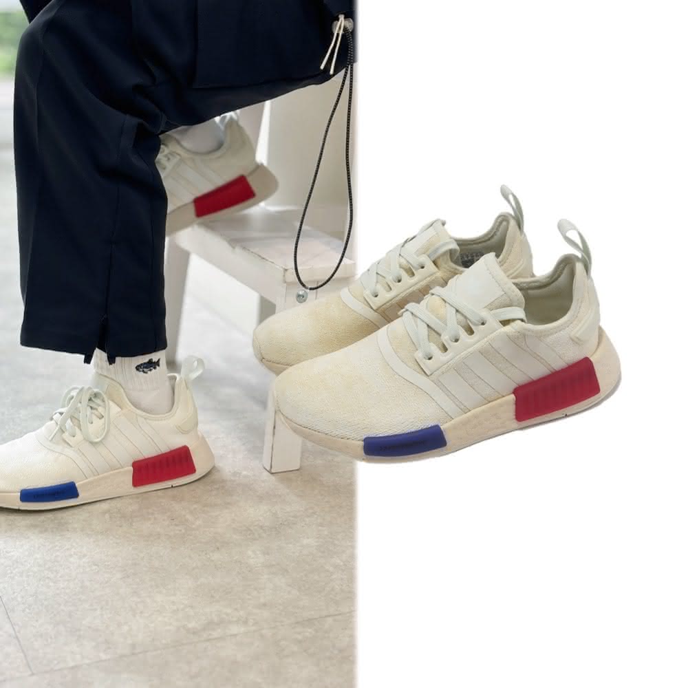 【adidas 愛迪達】ADIDAS ORIGINALS NMD R1 白紅藍 男款 休閒鞋 運動鞋 HQ4451