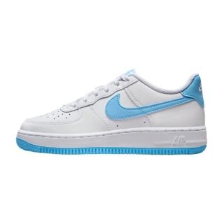 【NIKE 耐吉】NIKE AIR FORCE 1 GS 白藍勾 大童鞋 女 休閒鞋 運動鞋 FV5948-107