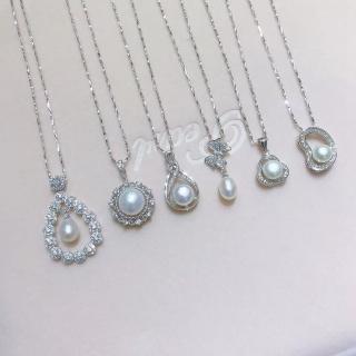 【Paiya 派亞】時尚淡水珍珠套裝 S925銀簡約耳釘項鏈交換禮物/過年送禮