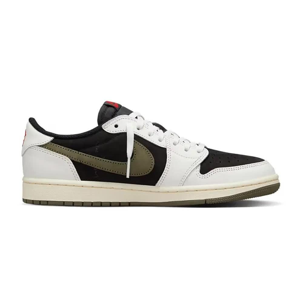 【NIKE 耐吉】NIKE Travis Scott x Air Jordan 1 Low OG W Olive 聯名款 倒勾 橄欖綠 男女段 ...