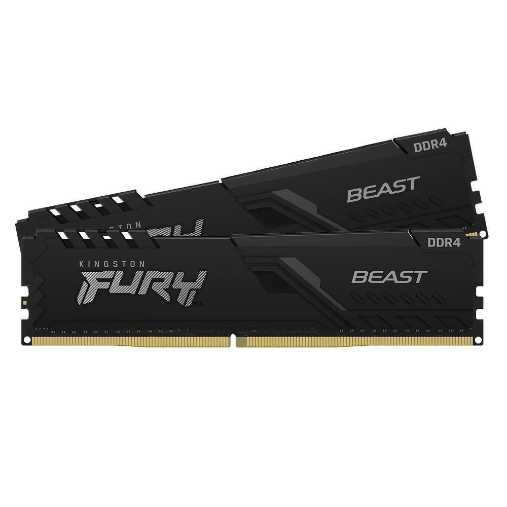 【Kingston 金士頓】FURY Beast 獸獵者 DDR4-3200 16G*2 桌上型記憶體《黑》
