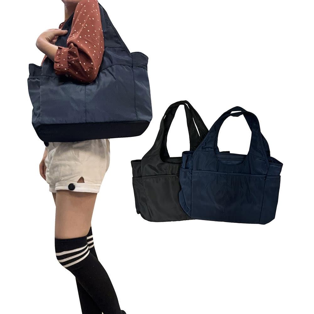 【SNOW.bagshop】托特包大容量防水尼龍可A4資料夾三層主袋+外袋共八層