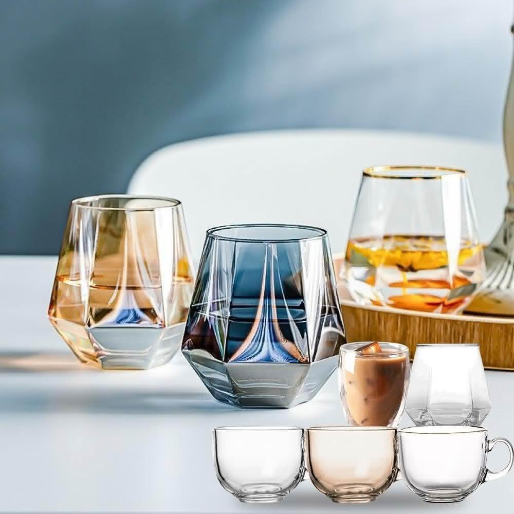 【JOEKI】玻璃杯 咖啡玻璃杯 8款任選/1入雙層玻璃杯 玻璃杯 咖啡杯 果汁杯 水杯 聖誕禮物 交換禮物