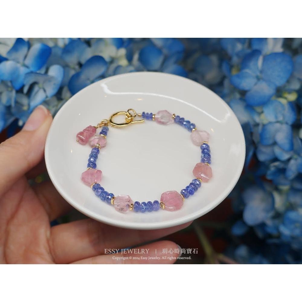 玥心 時尚寶石｜阿富汗粉碧璽/丹泉石手鍊 Essy Jewelry