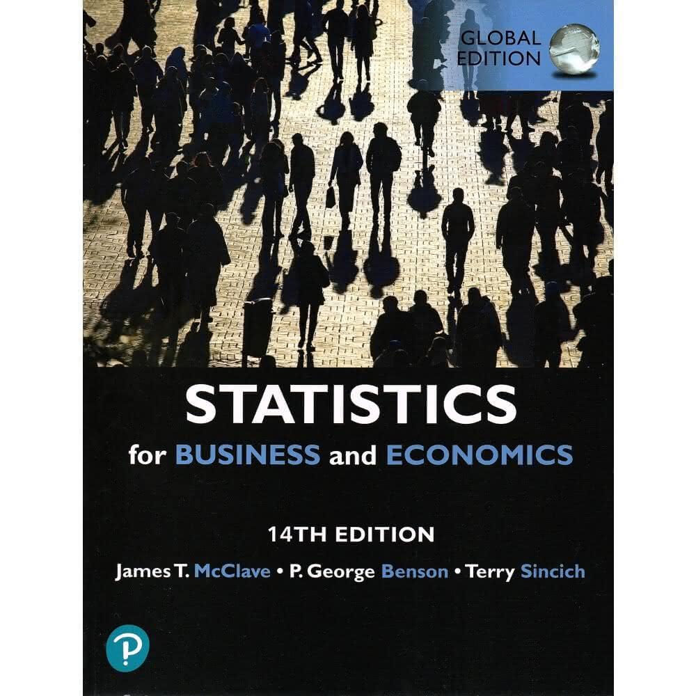 【Pearson】Statistics for Business and Economics 14/e Gobal Eidtion ...