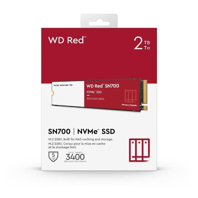 【WD 威騰】WD Red 紅標 SN700 NVMe SSD 2TB PCle M.2 2280 固態硬碟