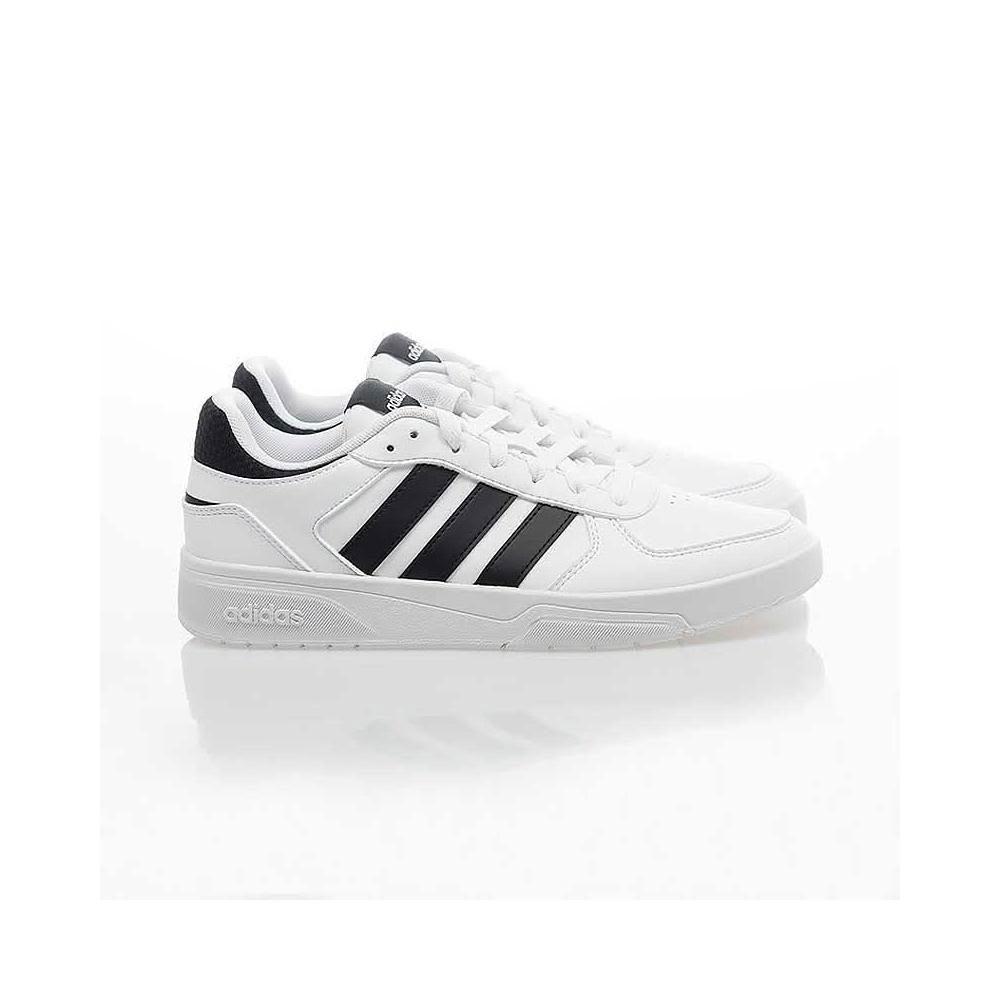 【adidas 愛迪達】雙12 COURTBEAT 復古休閒鞋 運動休閒鞋 舒適 黑白 經典 ID9658