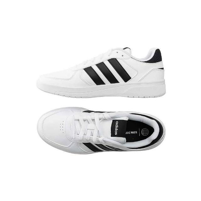【adidas 愛迪達】雙12 COURTBEAT 復古休閒鞋 運動休閒鞋 舒適 黑白 經典 ID9658