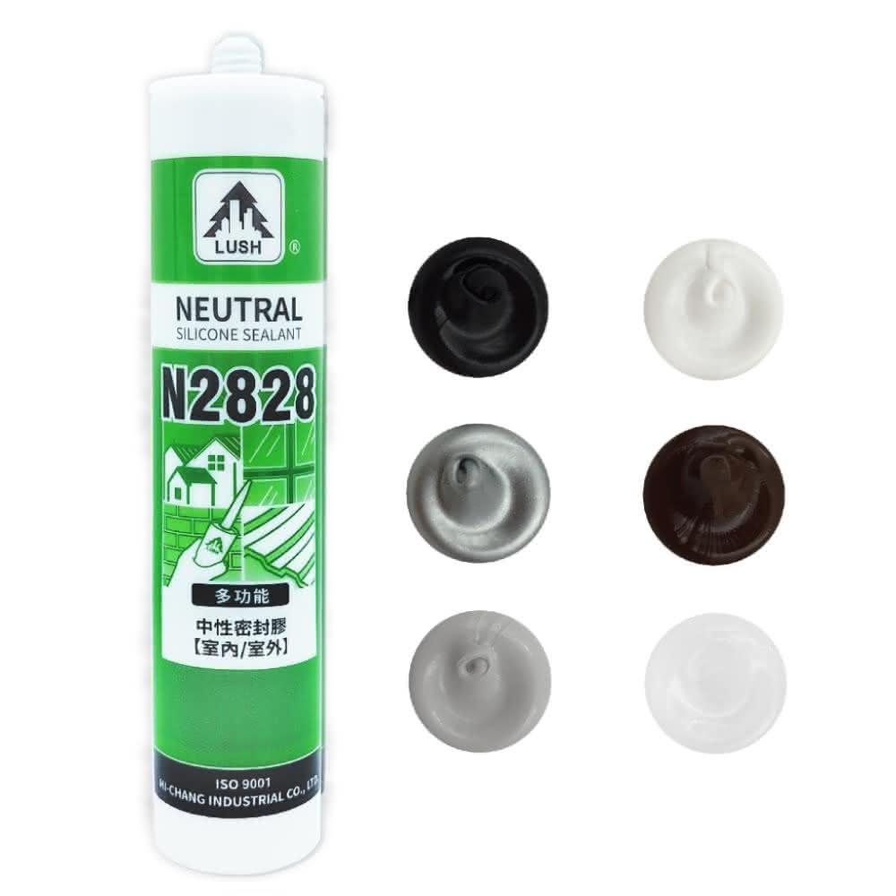 【LUSH】N2828中性矽利康 300ml密封膠 Silicone(白色/銀鋁/淺灰/透明/黑咖啡/黑色)