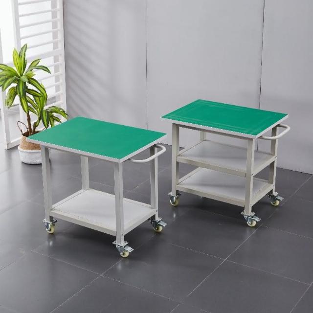 💖特賣免運💖不銹鋼防靜電可移動工作台 帶輪生產線周轉小推車打包桌操作檯面板