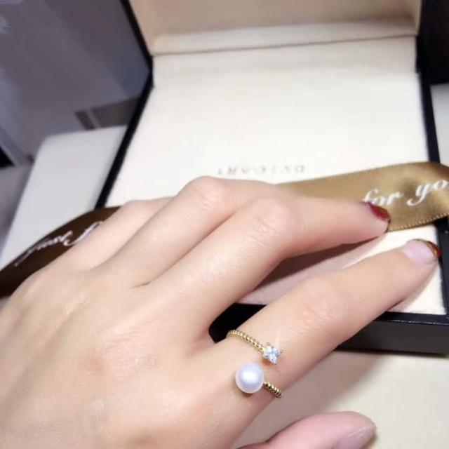 【Paiya 派亞】韓版時尚麻花淡水珍珠戒指S925銀方鑽微鑲開口指環交換禮物/送禮