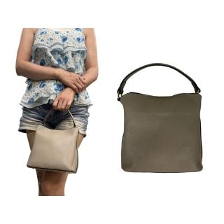 【SNOW.bagshop】水桶包超小容量100%進口牛皮革附長背帶肩背斜側