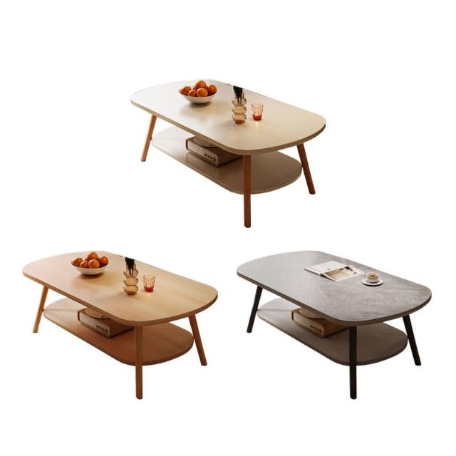 ☕日系橢圓茶几☕茶几 茶几桌 桌子 餐桌 咖啡桌 收納桌 咖啡桌 客廳桌 小圓桌 桌邊桌 邊桌 置物茶几