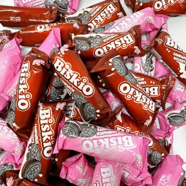 【RIH RIH WANG 日日旺】日日旺 Biskio 小黑餅 巧克力 香草 草莓 夾心餅 mini OREO 迷你小黑餅 30入