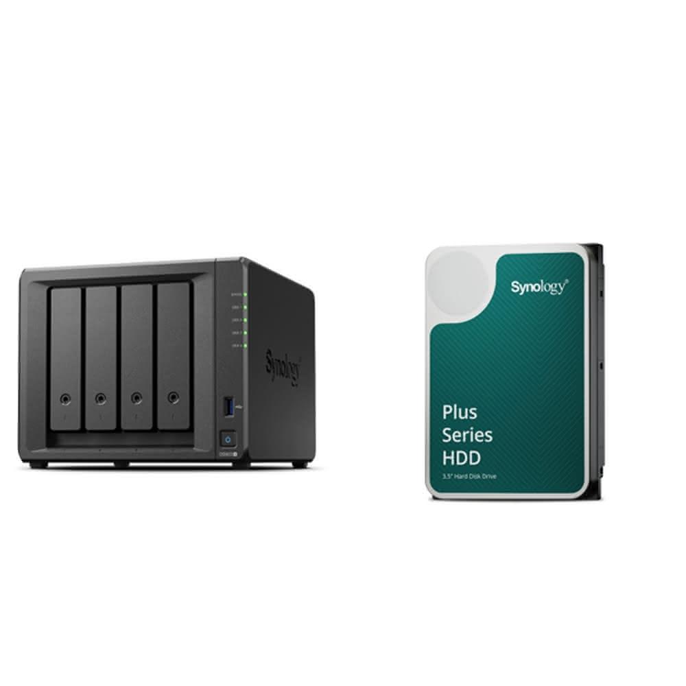 【Synology 群暉科技】〈限時〉DS923+ NAS網路儲存伺服器+Synology HAT3300 4TB 5400轉 256M NAS碟X2