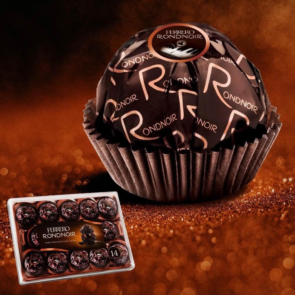 【CHARA 微百貨】義大利 FERRERO RONDNOIR 黑巧克力 金莎-14顆/盒 朗莎 黑金莎 朗莎