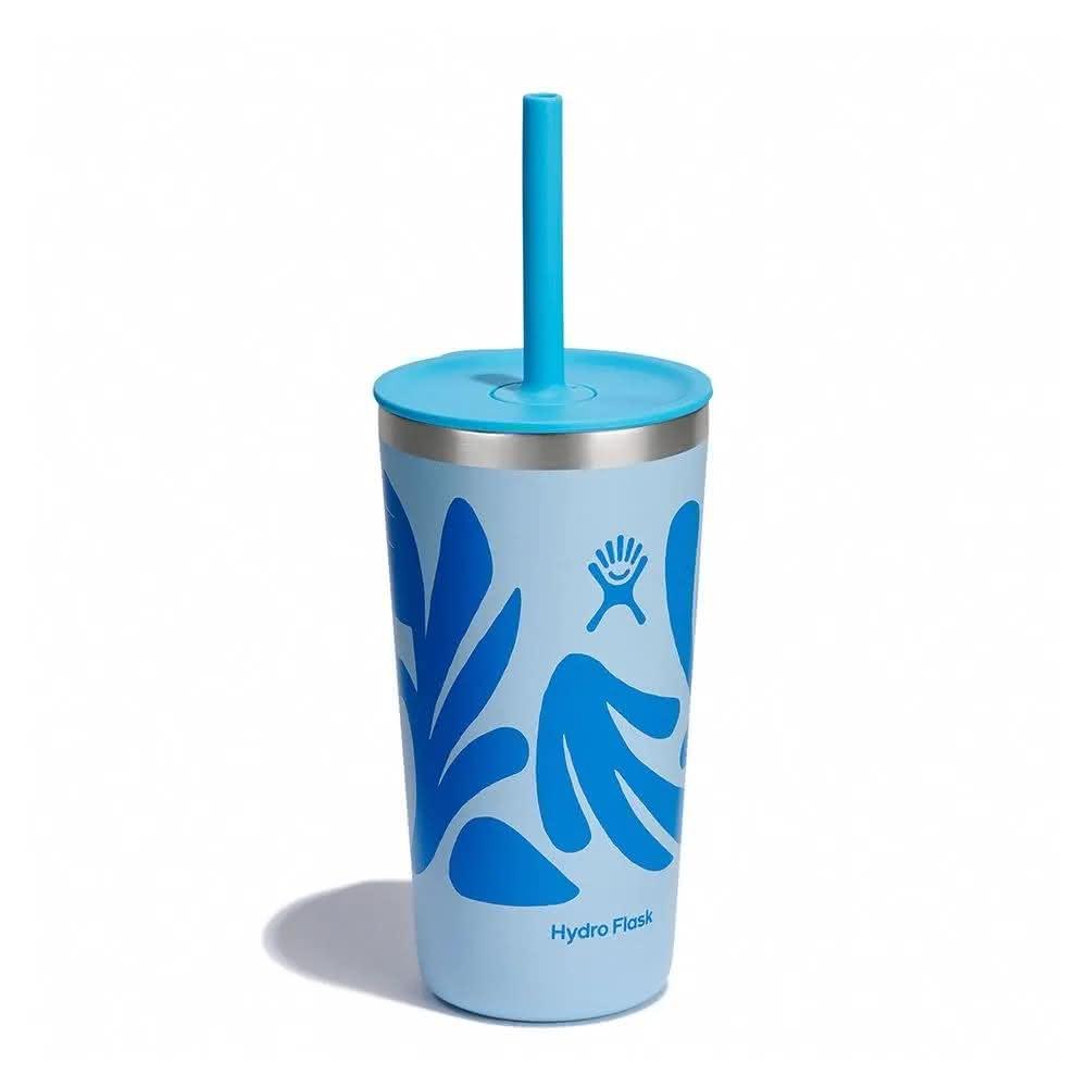 【Hydro Flask】Ty Williams 20oz 保溫吸管隨行杯 冰山藍 水瓶 保溫瓶 網美 美國 不銹鋼 HFLET20PISLF23