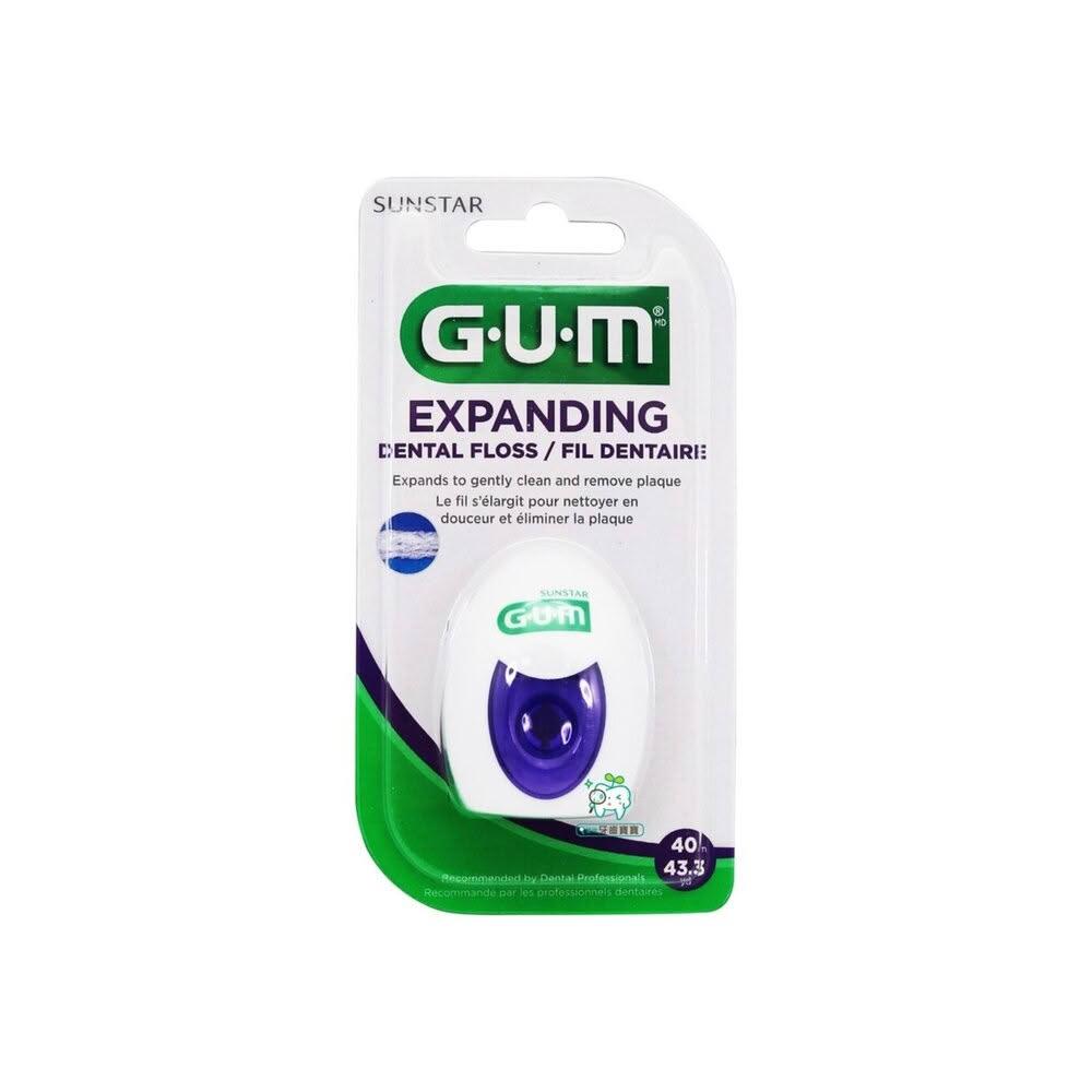 【G.U.M】G.U.M 40米超薄扁平膨脹牙線 含蠟一入 貨號203040米超薄扁平膨脹牙線
