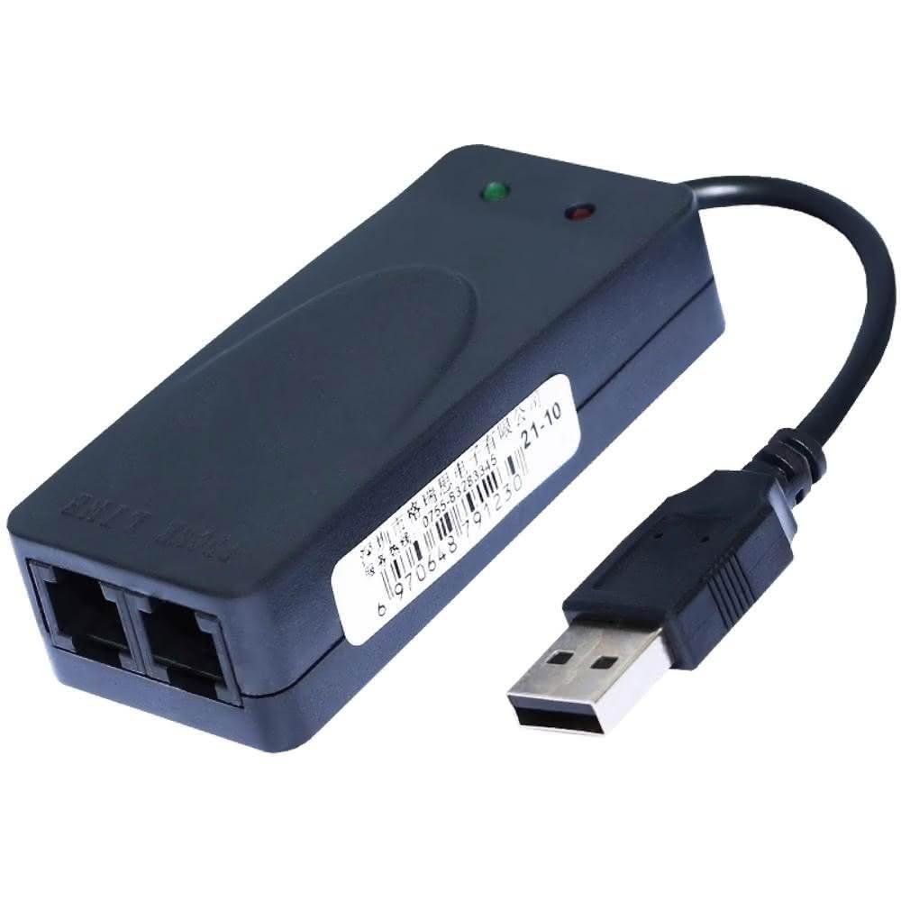 5Cgo GRIS USB FAX MODEM 56K V.92 Conexant CX93010外接式數據機/傳真機/貓 新雙口/來電顯示