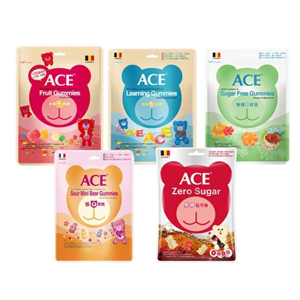 【ACE】機能Q軟糖 無糖Q/字母Q/水果Q/酸熊Q/可樂Q ACE軟糖 ACE無糖軟糖 SUPER KIDS軟糖
