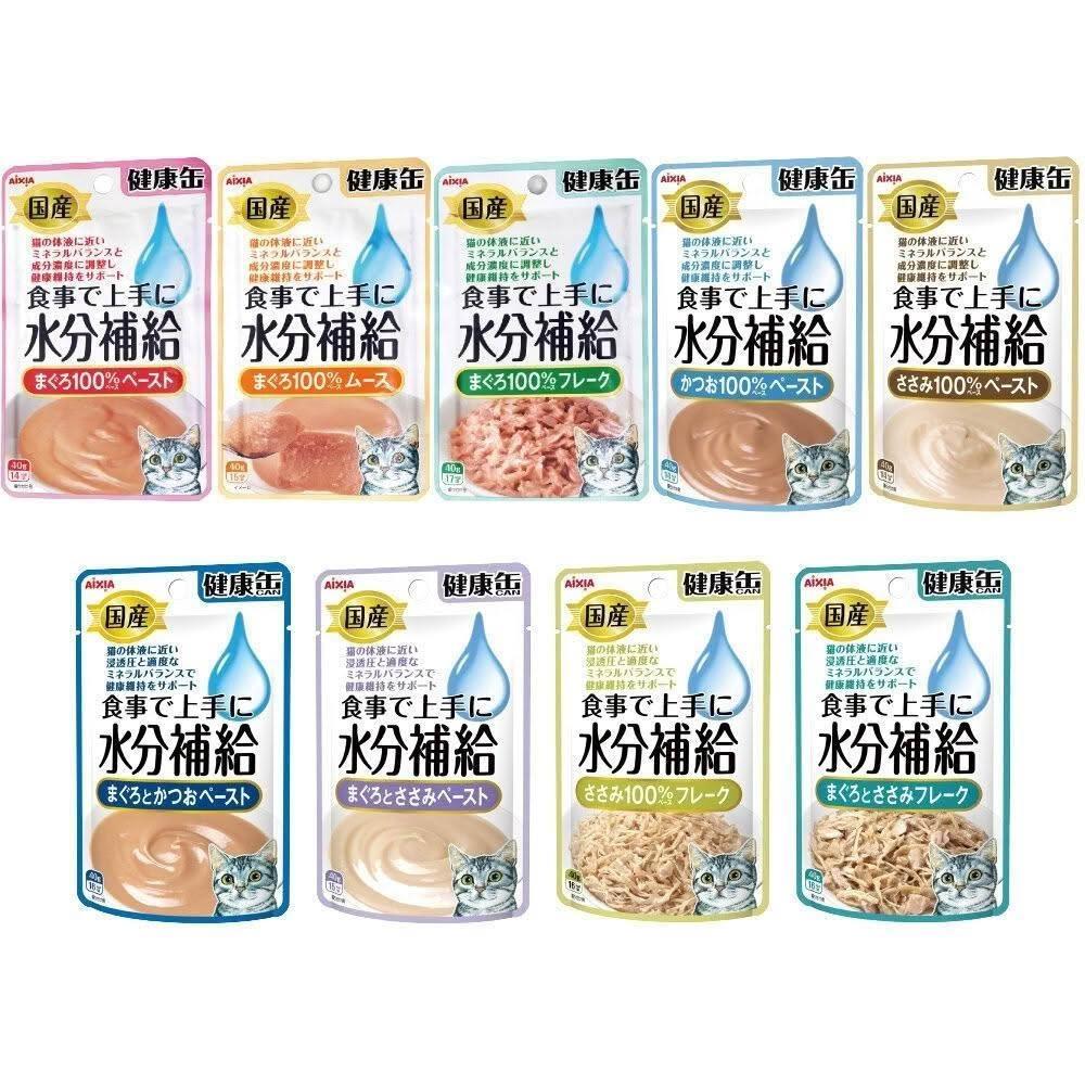 【Aixia 愛喜雅】日本 水分補給軟包 40g x12包組 (健康補給軟包 、貓餐包)