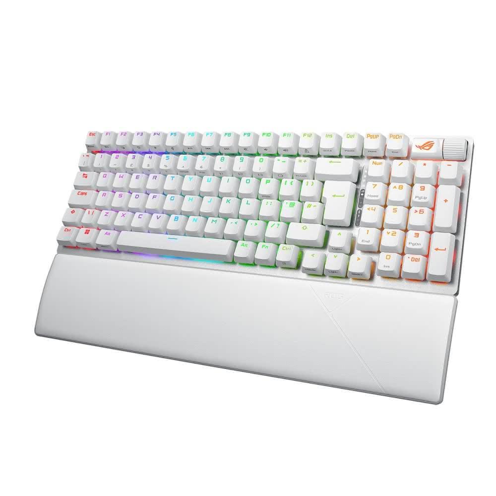 【ASUS 華碩】ROG Strix Scope II 96 Wireless 無線電競鍵盤 白色∕雪軸