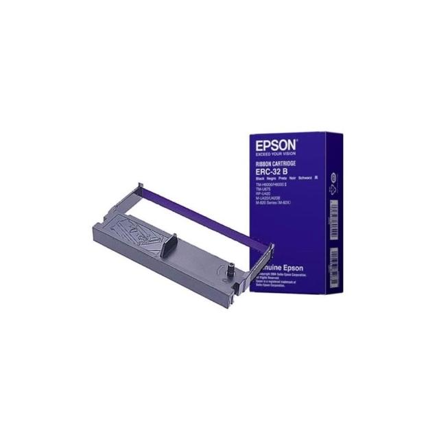 【EPSON】★原廠 ERC-32B ERC32/ERC-32 B 黑色 收銀機 原廠色帶 適用機型 A600 PM-530 等