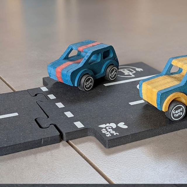 Croctoys MODULAR TRACKS 道路組裝玩具套件(17片)(法國原裝)