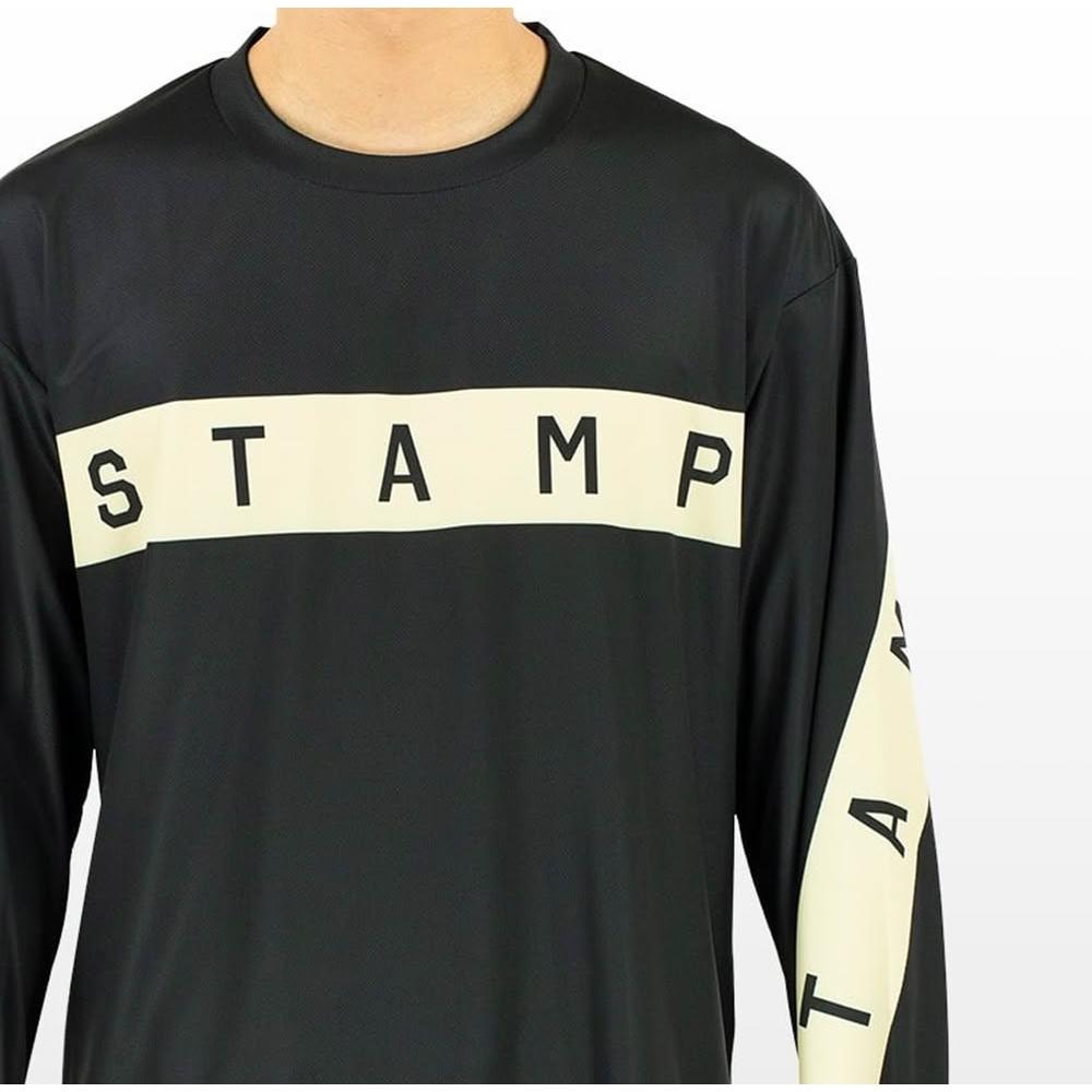 【STAMP RUN&CO】STAMP 中性款長袖寬版機能塗鴉跑Tee - TRAIL FINDER LOGO ( 越野探險者LOGO )