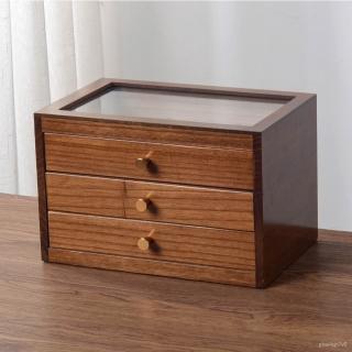 『胖huhu』實木首飾收納盒 奢華戒指耳釘項鍊耳環手鐲首飾盒 YHHR