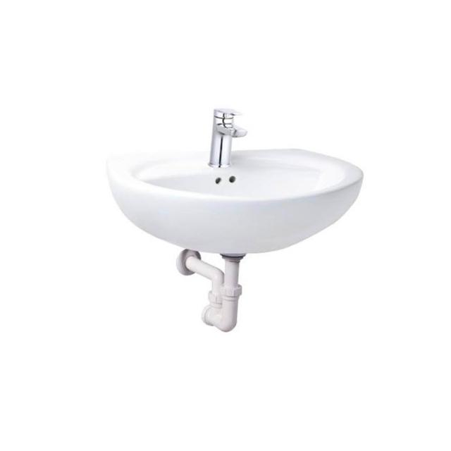 【CAESAR 凱撒衛浴】L2220S 單孔面盆- 55cm瓷盆搭配長/短瓷腳 不含龍頭(面盆+長/短瓷腳)