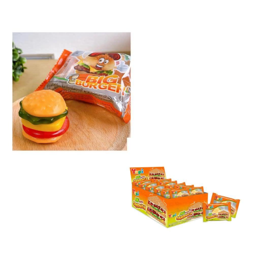 【YUPI 呦皮】YUPI 呦皮 QQ軟糖 單顆28g BIG大漢堡 單顆28g BIG三明治
