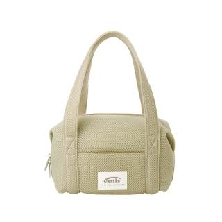 【emis】韓國 emis MESH MINI DUFFLE BAG 韓製 迷你網眼圓筒包 淺米色LIGHTBEIGE