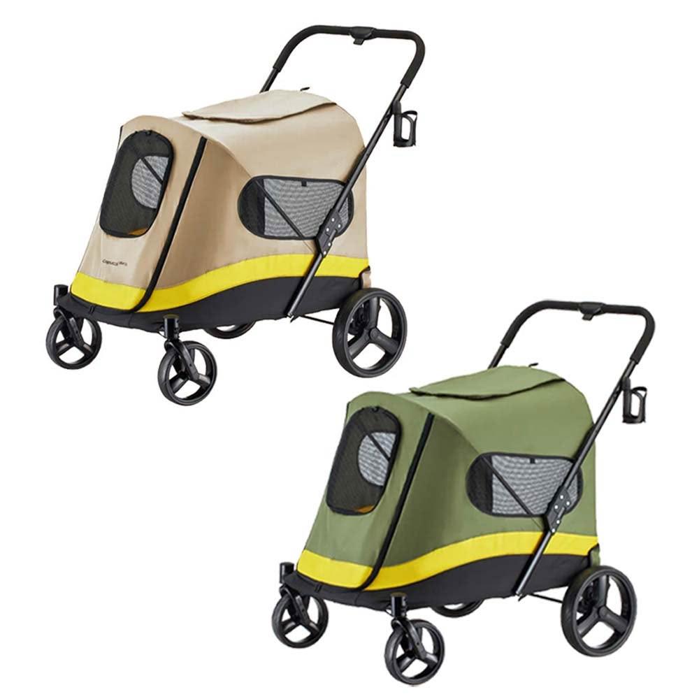 【Capucci pet 卡普奇】活力車大型犬寵物推車 寵物推車 狗狗推車 一鍵自動收展 推車