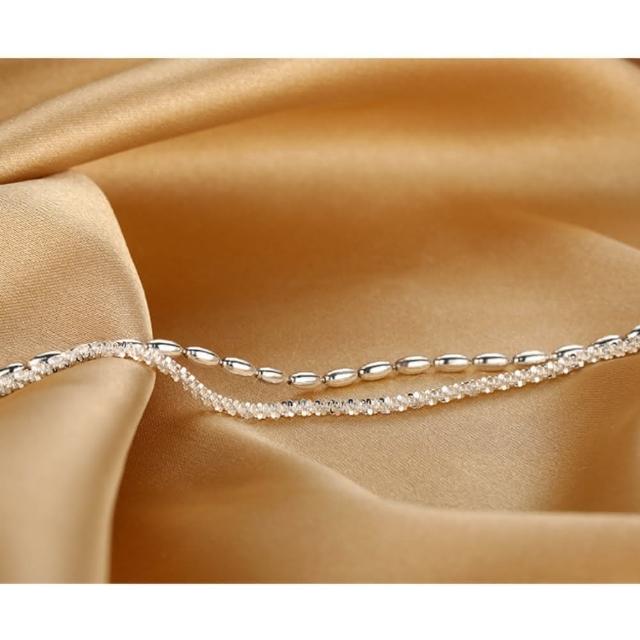 【A&R】s925純銀滿天星光雙層手鍊(抗過敏 雙層疊戴款 輕奢華 情人節 生日禮物)