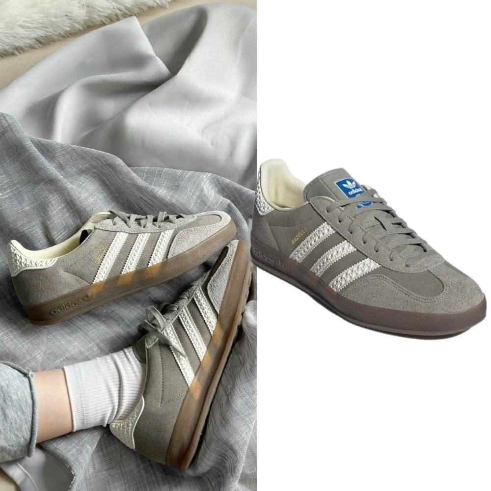 【adidas 愛迪達】ADIDAS ORIGINALS GAZELLE INDOOR 灰 質感灰 鐵灰 女款 休閒鞋 IF1807