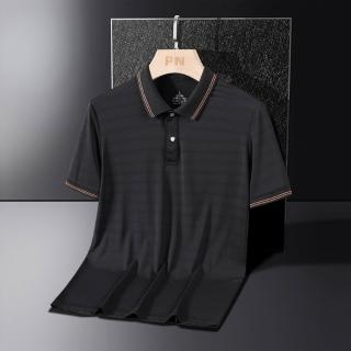 台灣發貨 M-8XL 高檔商務休閒短袖 男生短袖襯衫 中老年上衣 純色Polo衫 短Polo衫 排汗polo衫 寬鬆翻領短袖 短袖上衣T恤