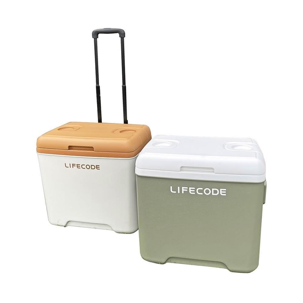 【LIFECODE】急凍屋-拉桿式30L保冰桶-附2個冰磚-2色可選