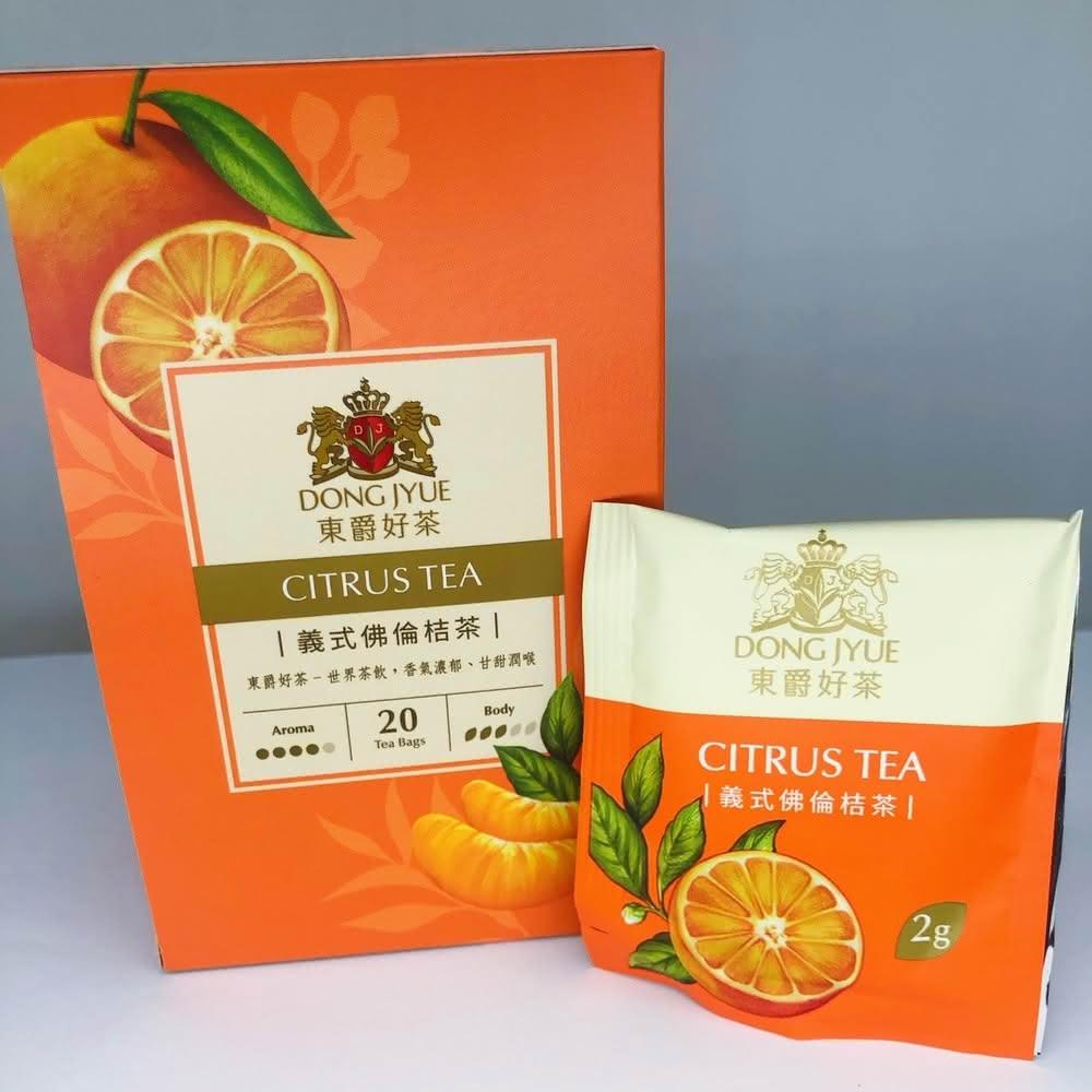 【DONG JYUE 東爵】義式佛倫桔茶 盒裝20入獨立茶包(效期2026/06/18)