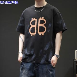 M-8XL新款潮牌短袖t恤男夏季潮流百搭ins半袖大碼男裝體恤衫上衣服