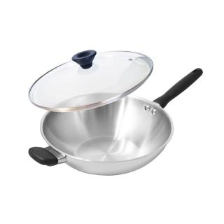 MEYER 美亞 IH輕量不鏽鋼鍋30cm炒鍋 - 銀月系列 (單鍋/鍋+蓋)