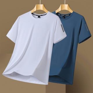 L-8XL大呎碼 120公斤 T恤 短t t shirt 涼感T恤 涼感衣 登山排汗衣 男吸濕排汗衣 健身衣 短袖t恤男 t恤男 短袖 冰絲透氣衣 運動衣 速乾衣