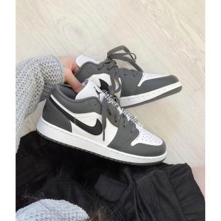 【NIKE 耐吉】AIR JORDAN 1 LOW (GS) 影子灰 高級灰 女鞋 大童鞋 553560-152