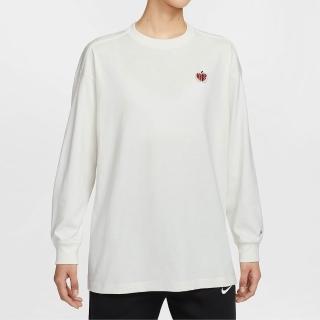 【NIKE 耐吉】NIKE 女 運動上衣 大學T 中磅數 寬鬆版 落肩 Sportswear IB1670-133