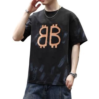 M-8XL新款潮牌短袖t恤男夏季新款潮流百搭ins半袖大碼男裝體恤衫上衣服