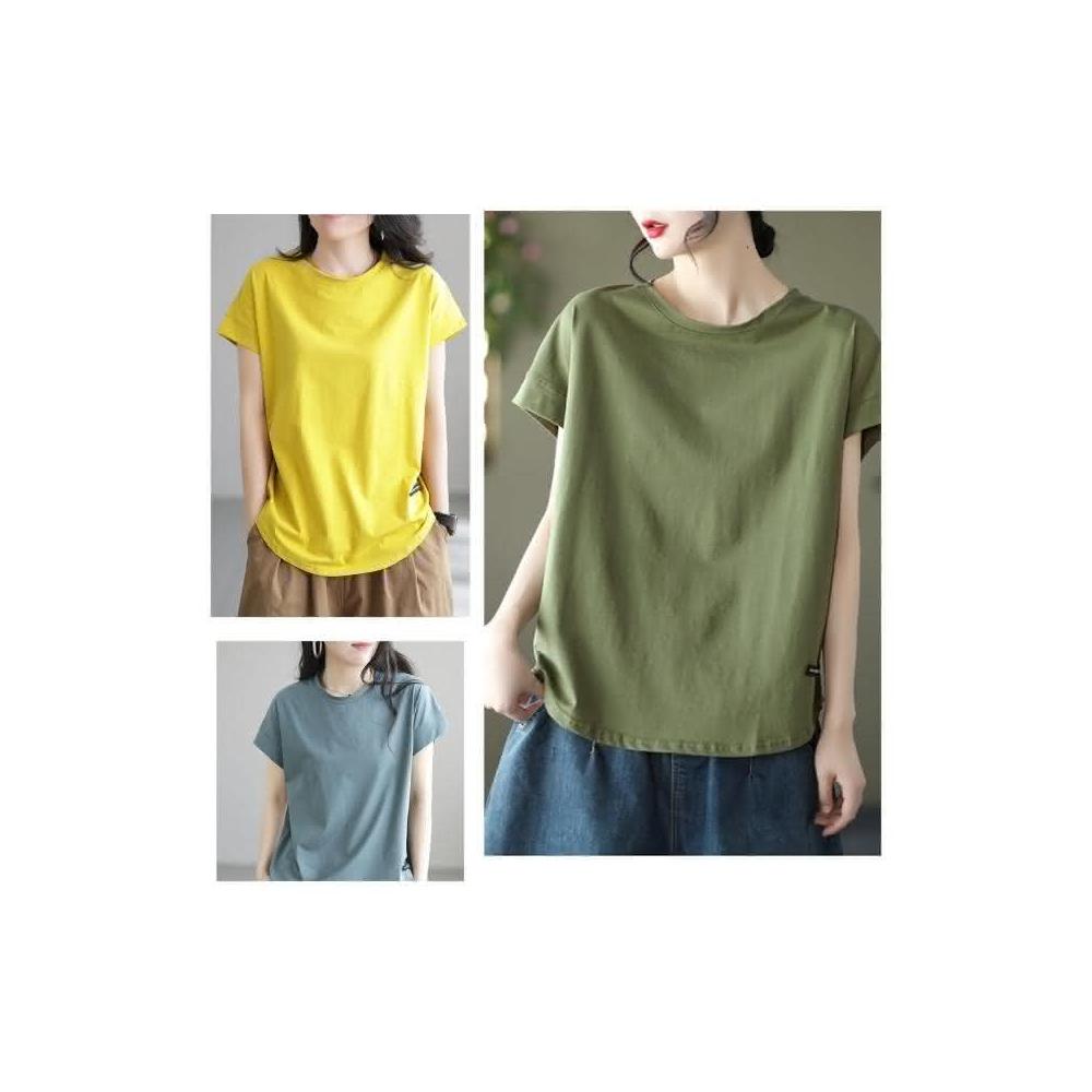 【SCL 南加州丹寧】簡單的穿最美優雅素面上衣T恤