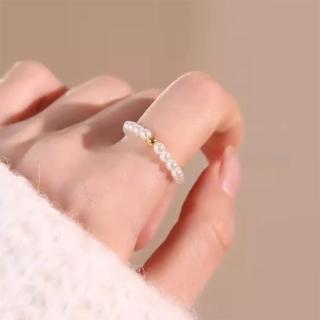 【KEDDY】珍珠戒指-925純銀-戒指女生-戒指-女生-韓系戒指-韓版-小戒指-禮物-施家小珍珠-指環戒指-尾戒-彈力戒指