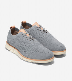 【Cole Haan】ZG STITCHLITE OX 休閒牛津男鞋 銀灰色-C24944